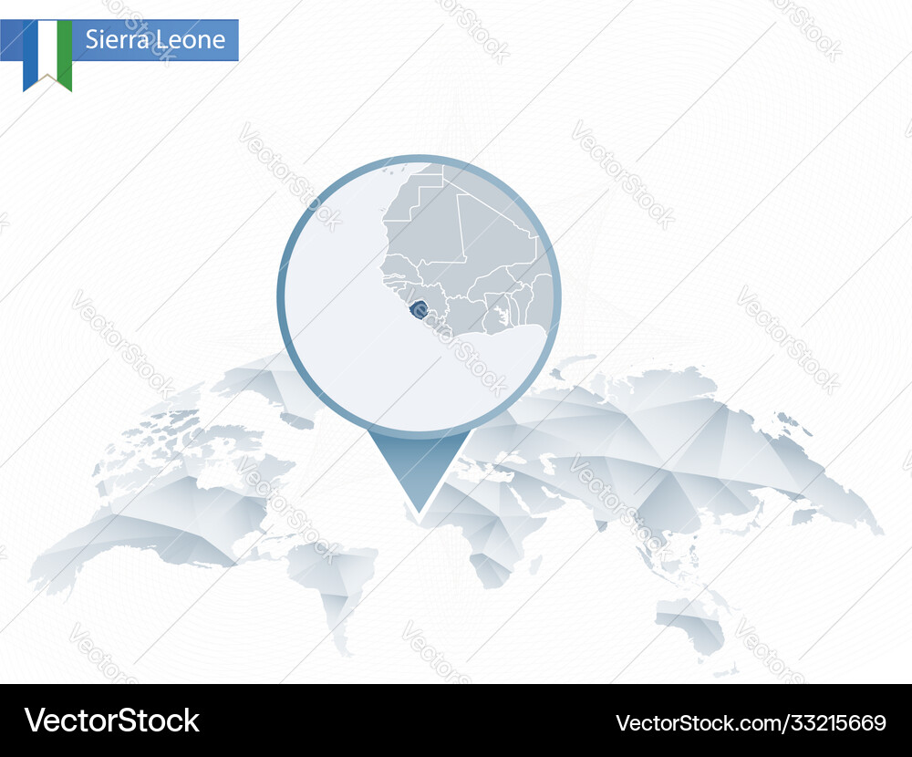 Abstract rounded world map with pinned detailed Vector Image