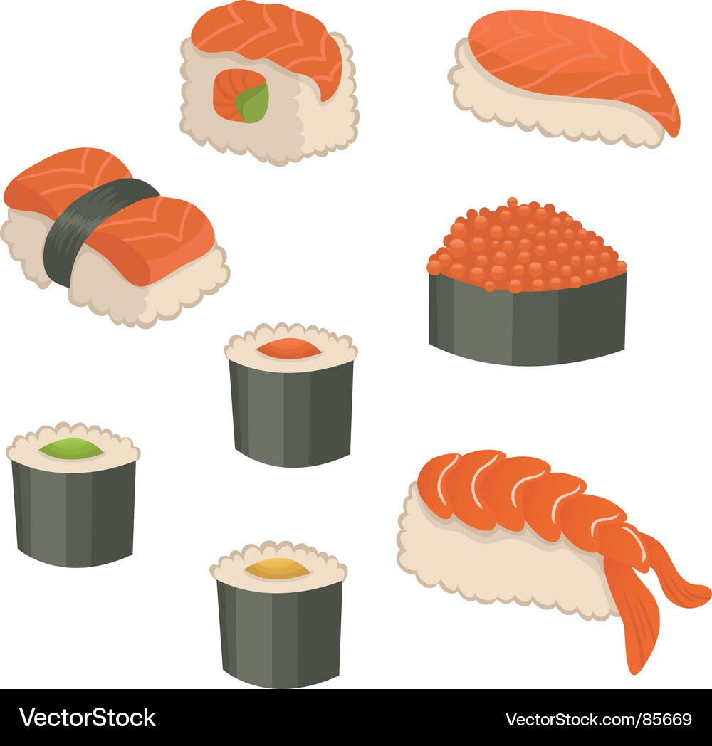 Sushi Royalty Free Vector Image - VectorStock