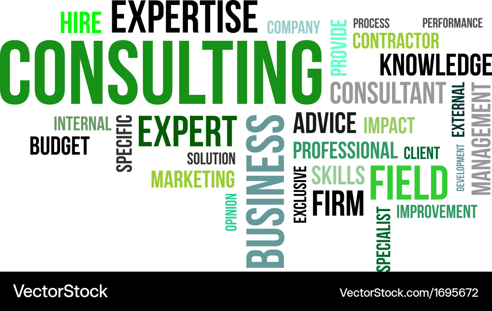 Word cloud consulting Royalty Free Vector Image
