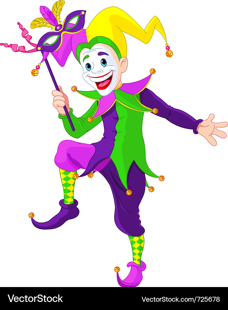 Cartoon jester Royalty Free Vector Image - VectorStock