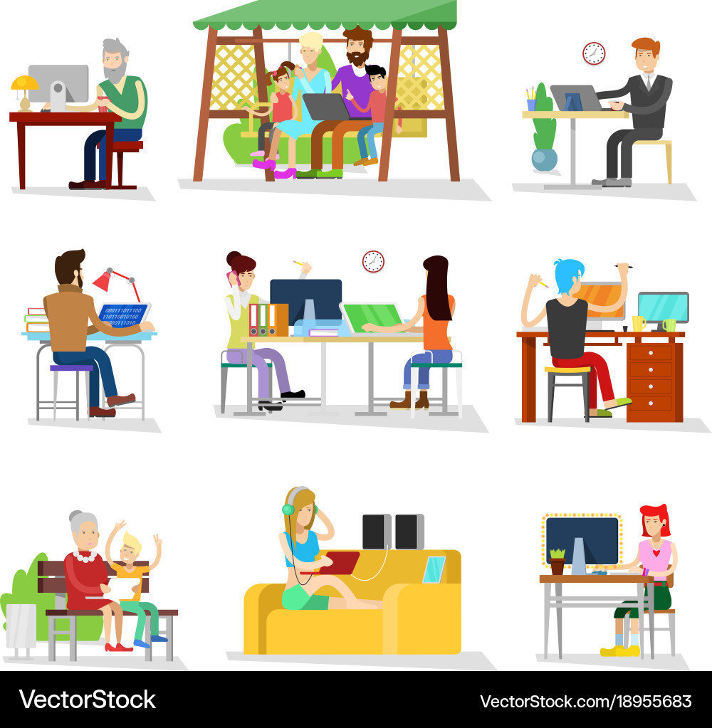 People work business worker or person Royalty Free Vector