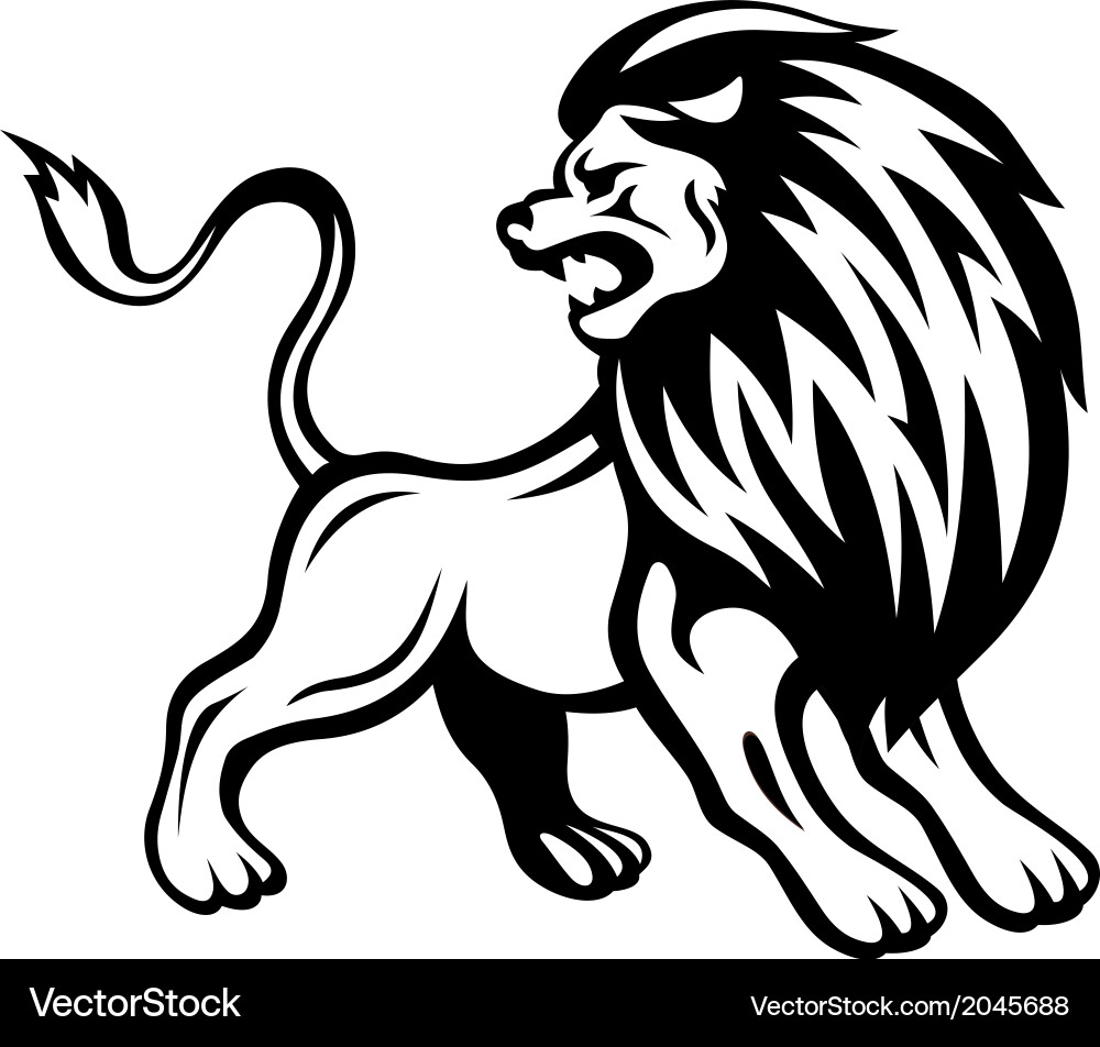 Angry lion Royalty Free Vector Image - VectorStock
