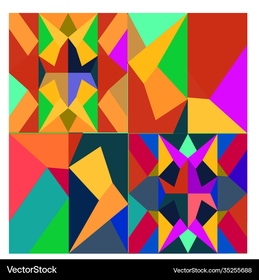Colorful geometric and curve background pattern Vector Image