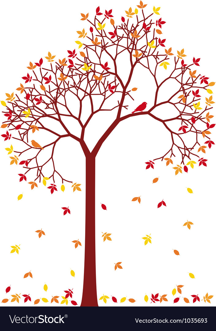 Autumn tree Royalty Free Vector Image - VectorStock