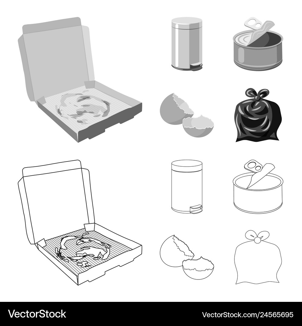 Isolated object of dump and sort symbol set Vector Image