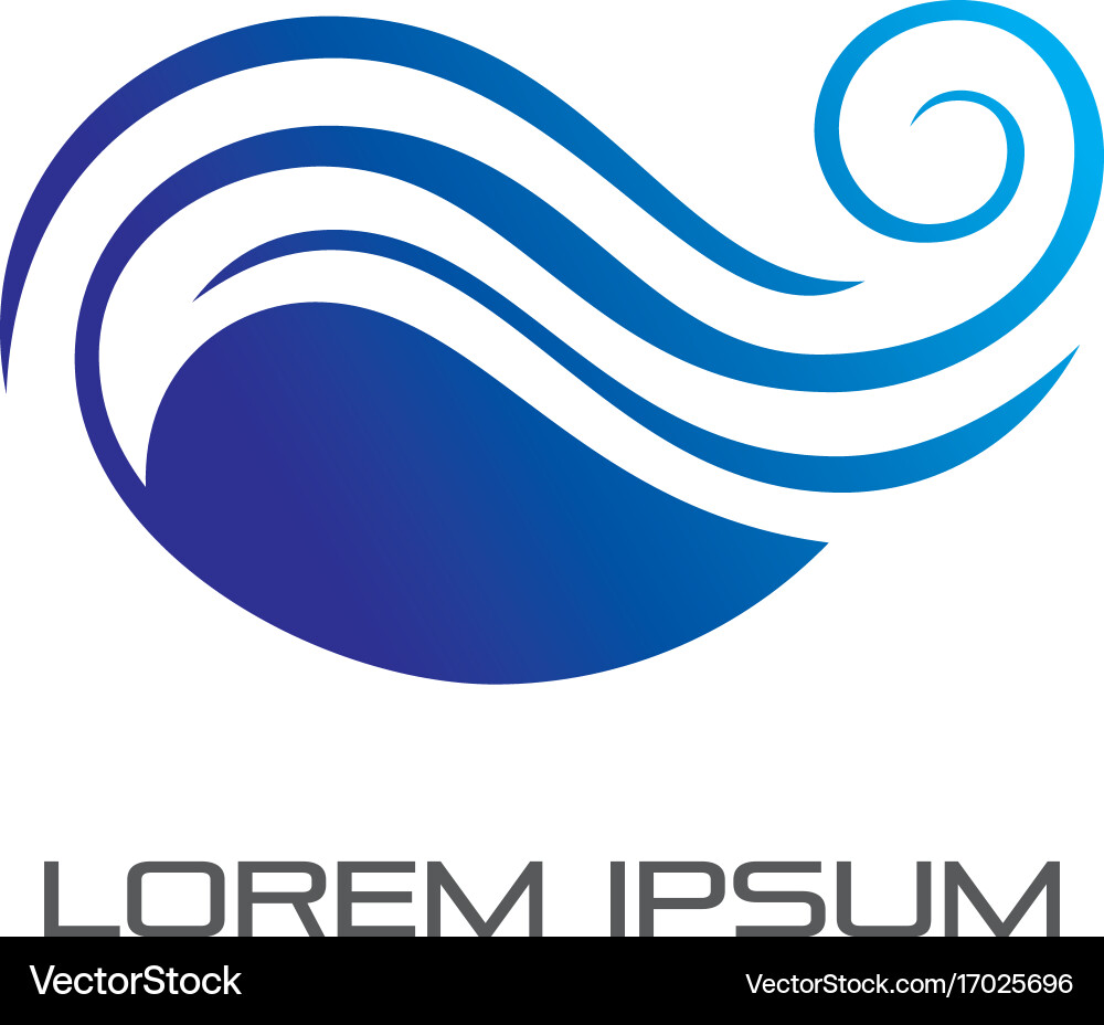 Abstract wave ocean logo Royalty Free Vector Image