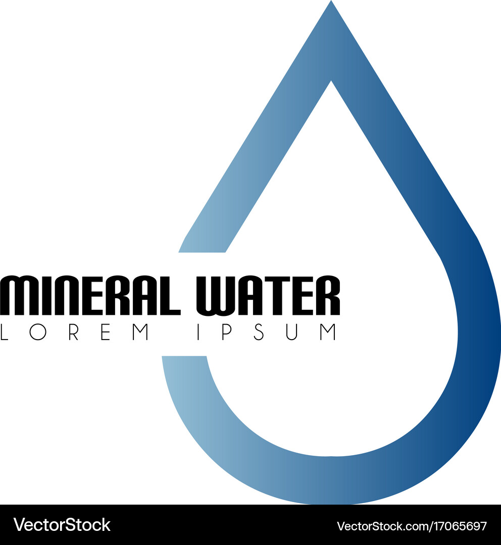 Mineral water logo Royalty Free Vector Image - VectorStock