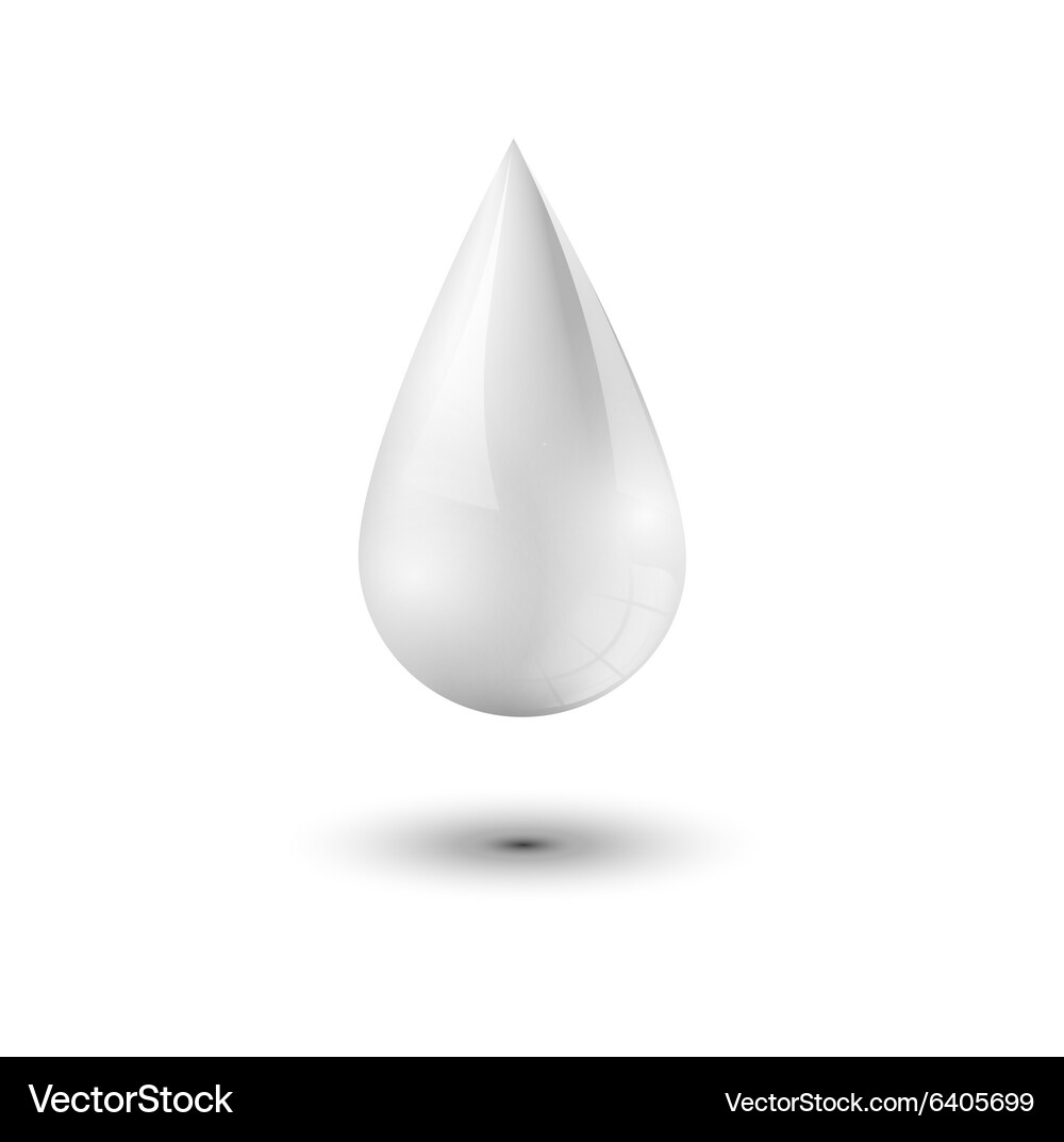 Milk drop Royalty Free Vector Image - VectorStock