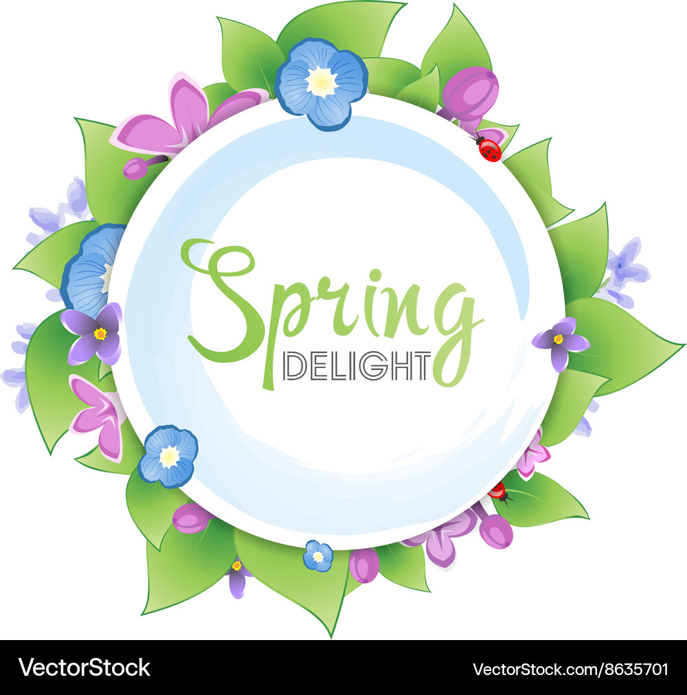 Floral spring banner Royalty Free Vector Image