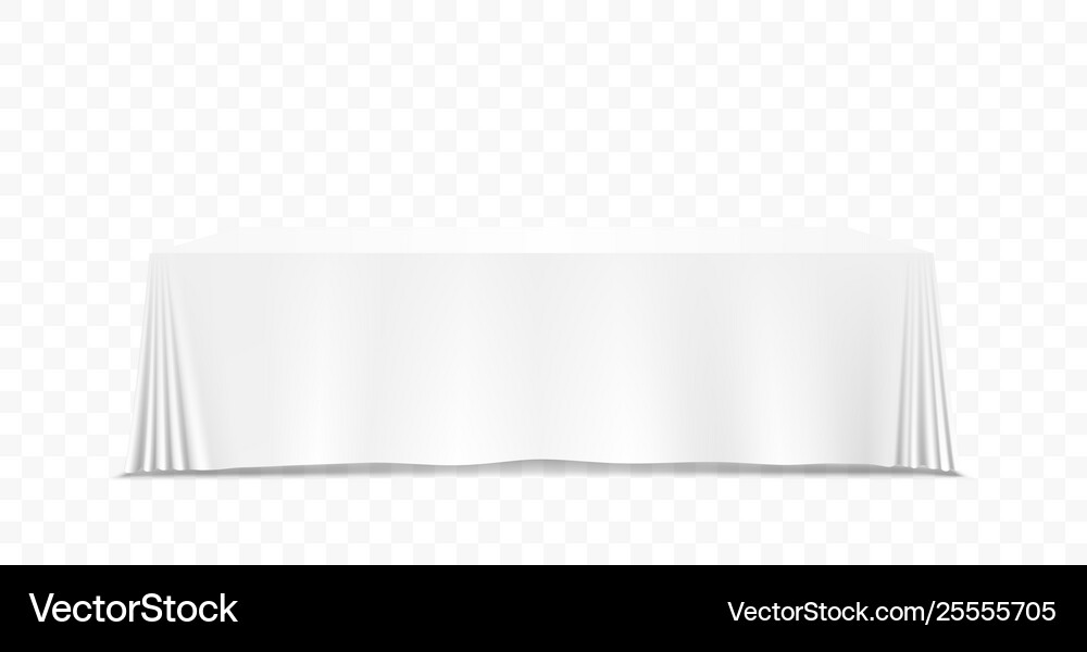 Table with tablecloth art banner white background Vector Image