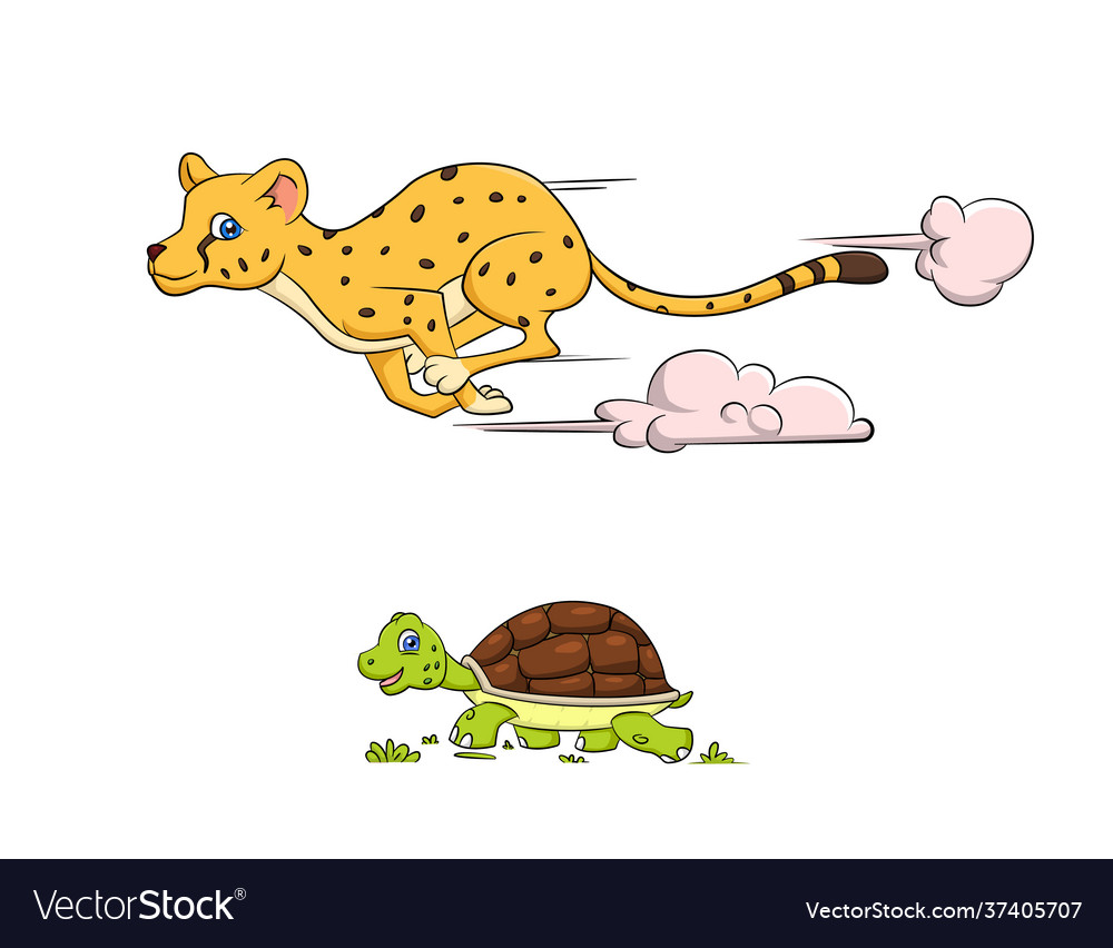 Fast and slow animal Royalty Free Vector Image