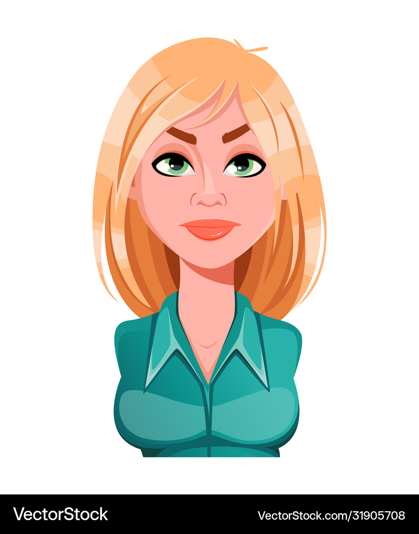 Face expression beautiful woman angry Royalty Free Vector