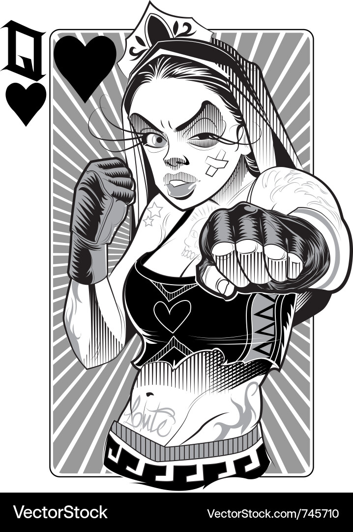 Lady fight Royalty Free Vector Image - VectorStock