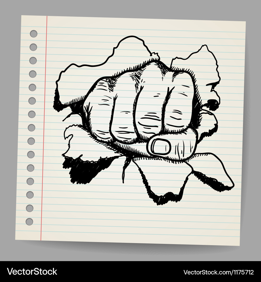 A strong fist symbol Royalty Free Vector Image
