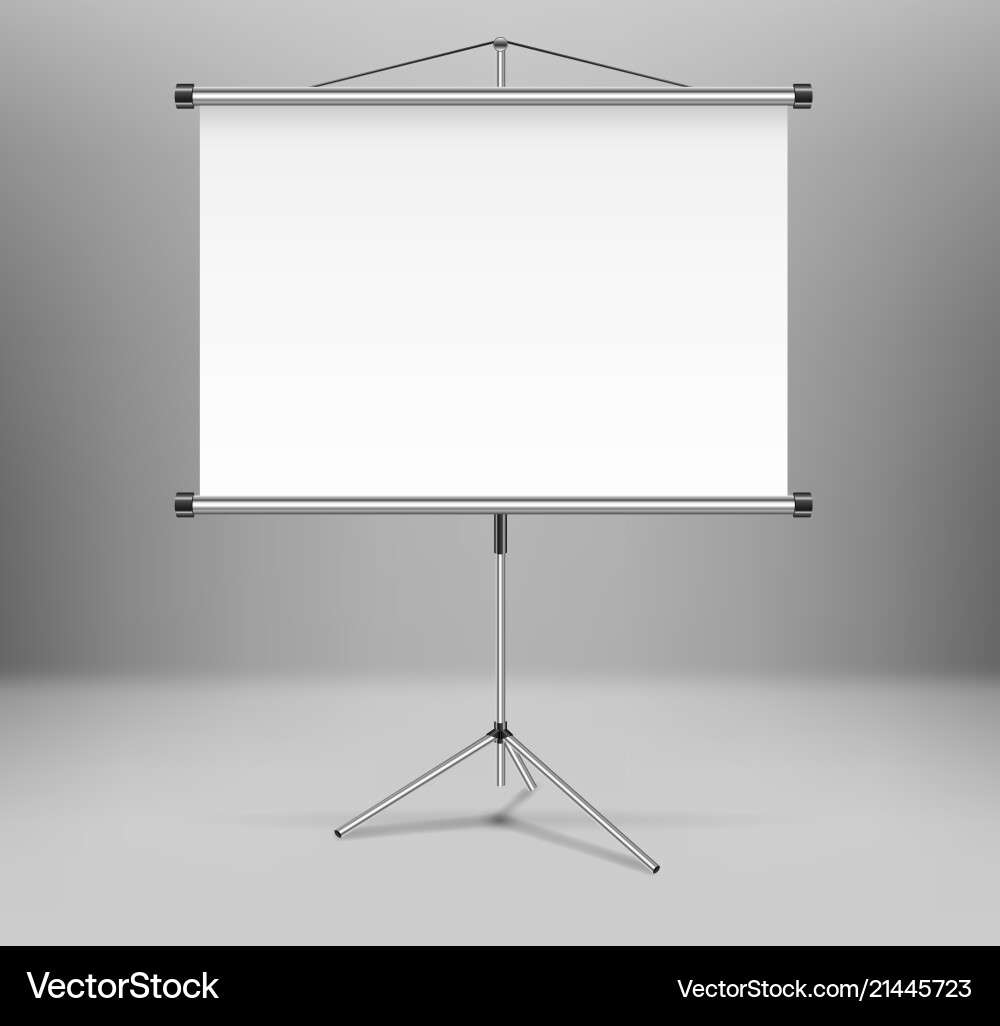 Whiteboard projector presentation screen isolated Vector Image