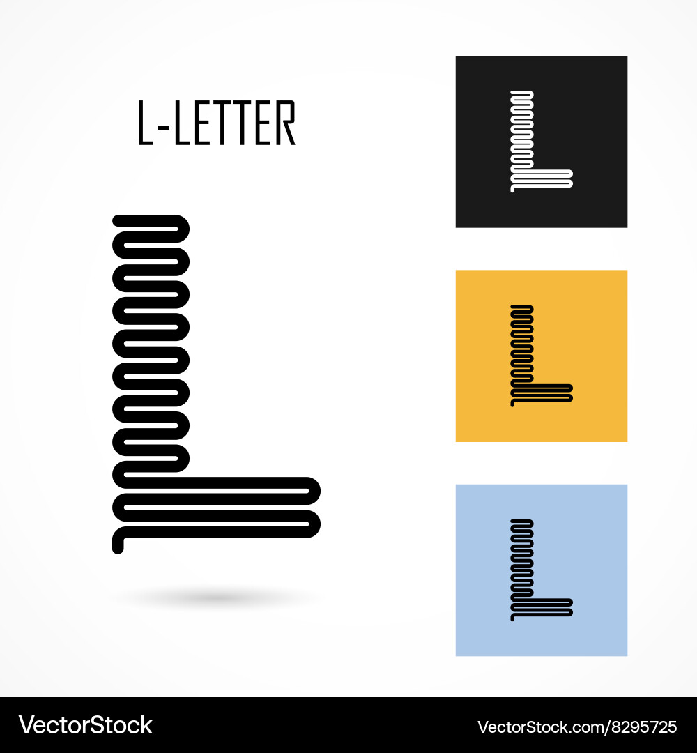 Creative L - letter icon abstract logo design Vector Image