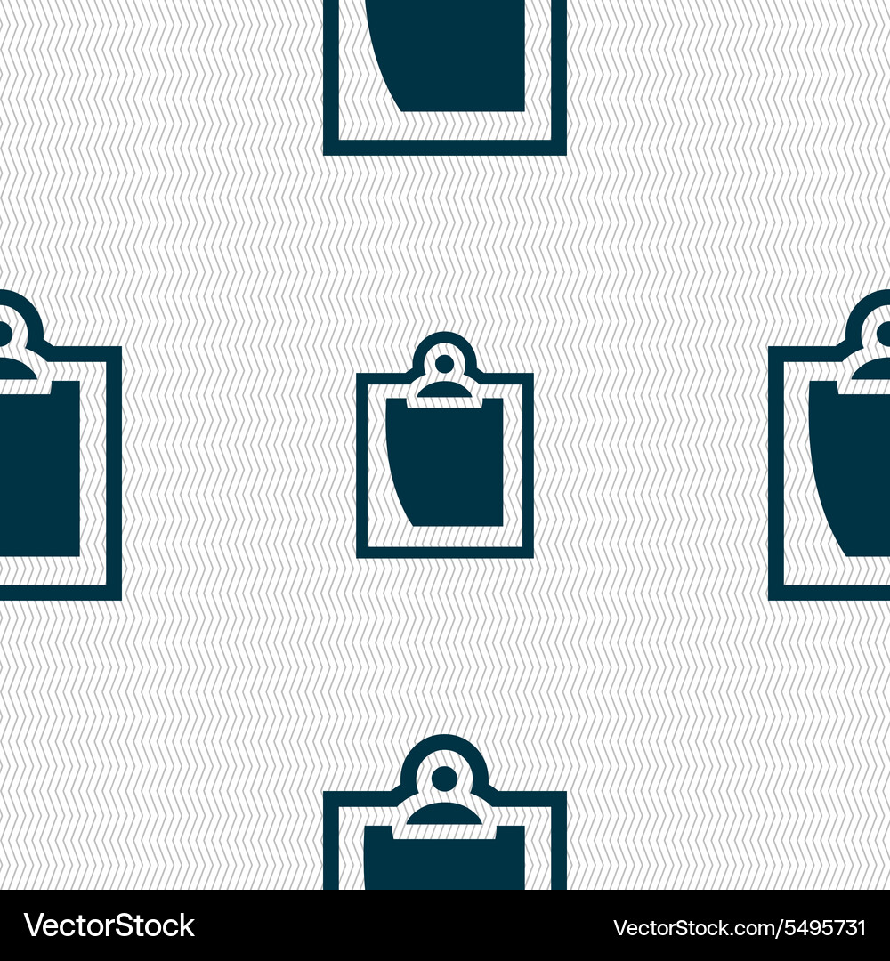 Sheet paper icon sign seamless pattern Royalty Free Vector
