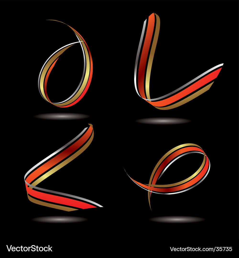 Metallic ribbon Royalty Free Vector Image - VectorStock