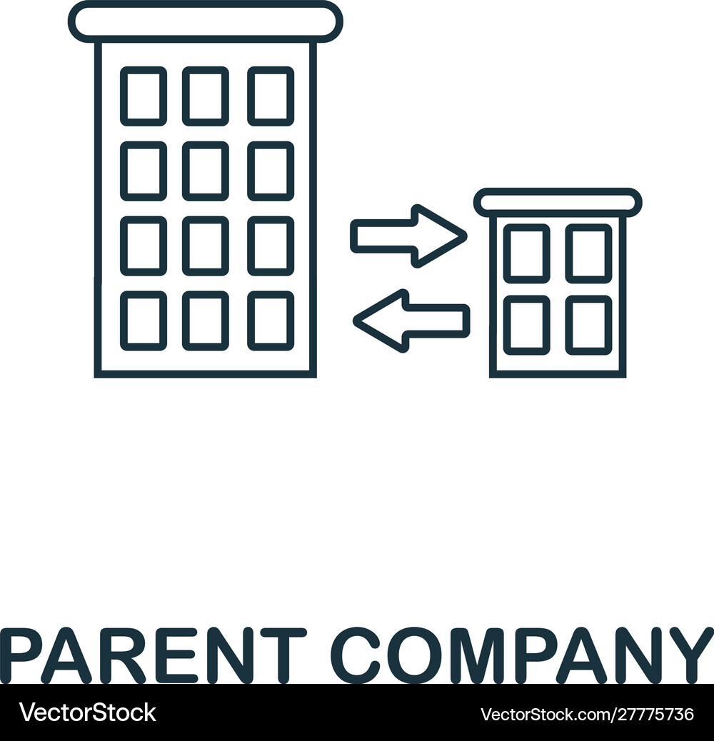 Parent company icon outline style thin line Vector Image
