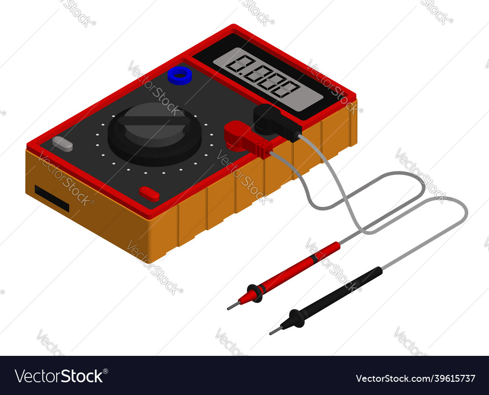 Isometric digital multimeter device for measuring Vector Image Isometric digital multimeter device for measuring Vector Image