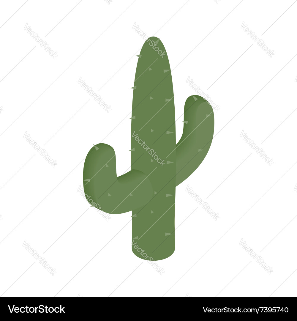Cactus isometric 3d icon Royalty Free Vector Image