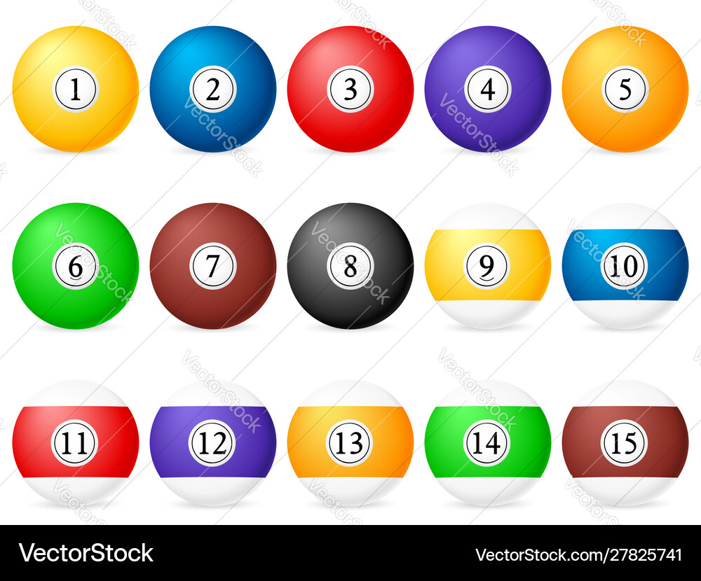 Pool balls Royalty Free Vector Image - VectorStock
