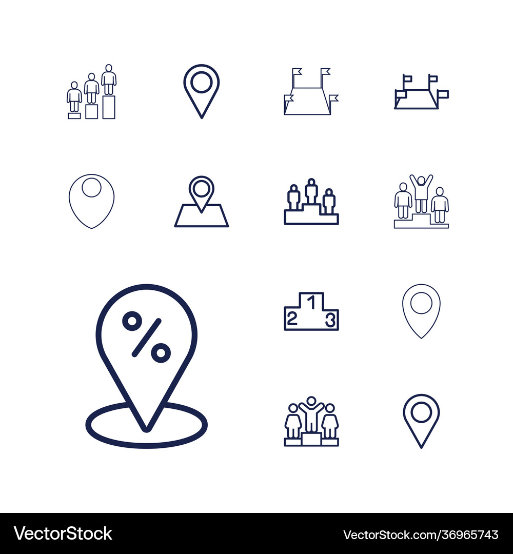 13 position icons Royalty Free Vector Image - VectorStock