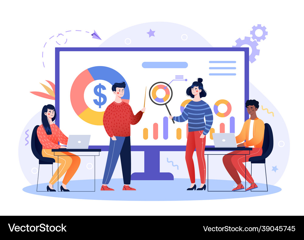 Online business conference Royalty Free Vector Image