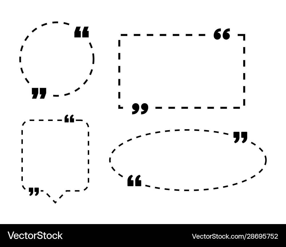 Speech bubbles with quote marks Royalty Free Vector Image