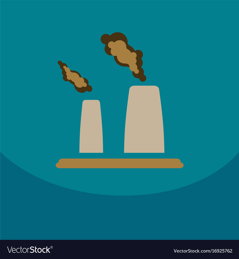Black smoke floating from multiple smokestack Vector Image