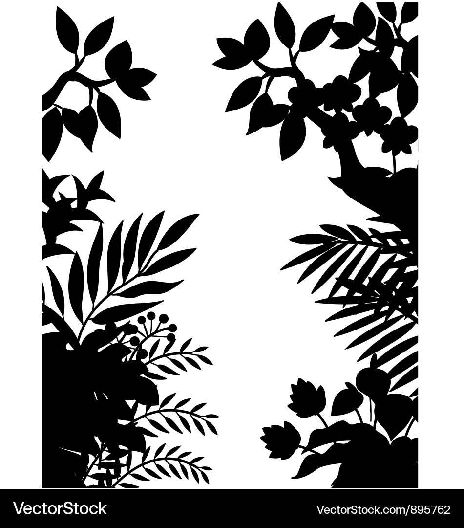 Nature silhouette background Royalty Free Vector Image