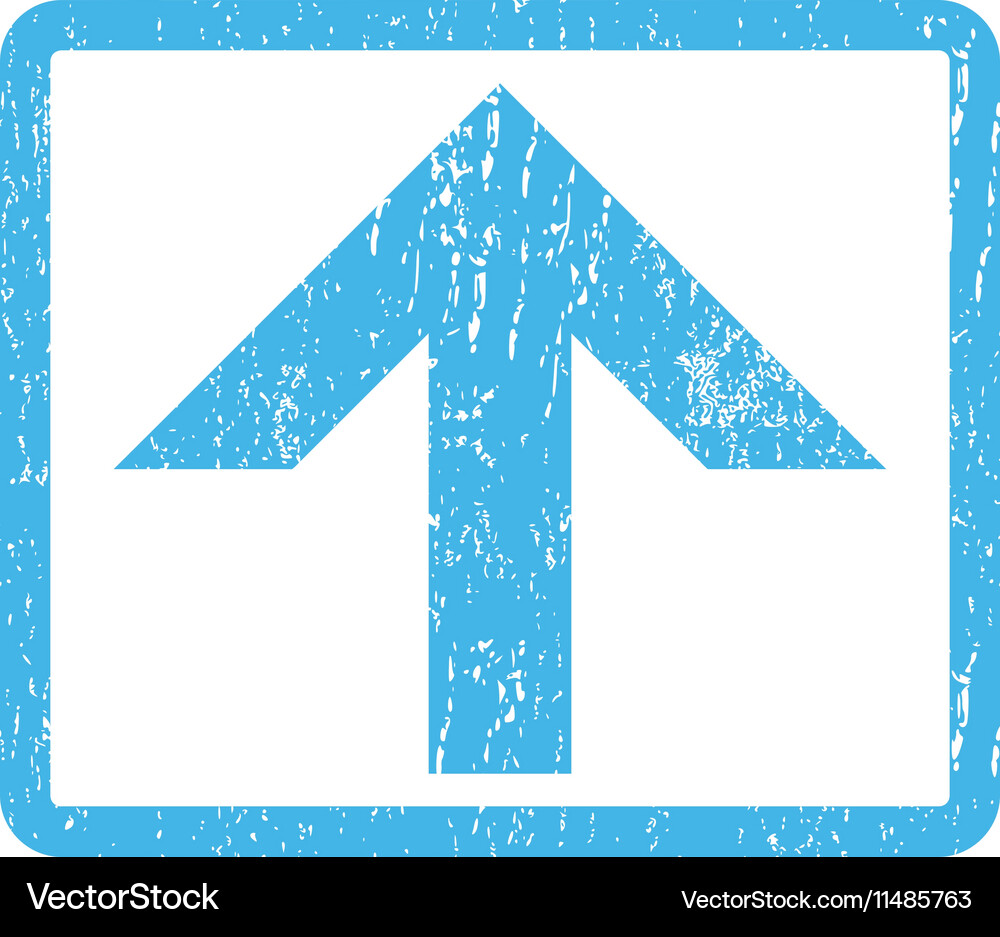 Arrow up icon rubber stamp Royalty Free Vector Image