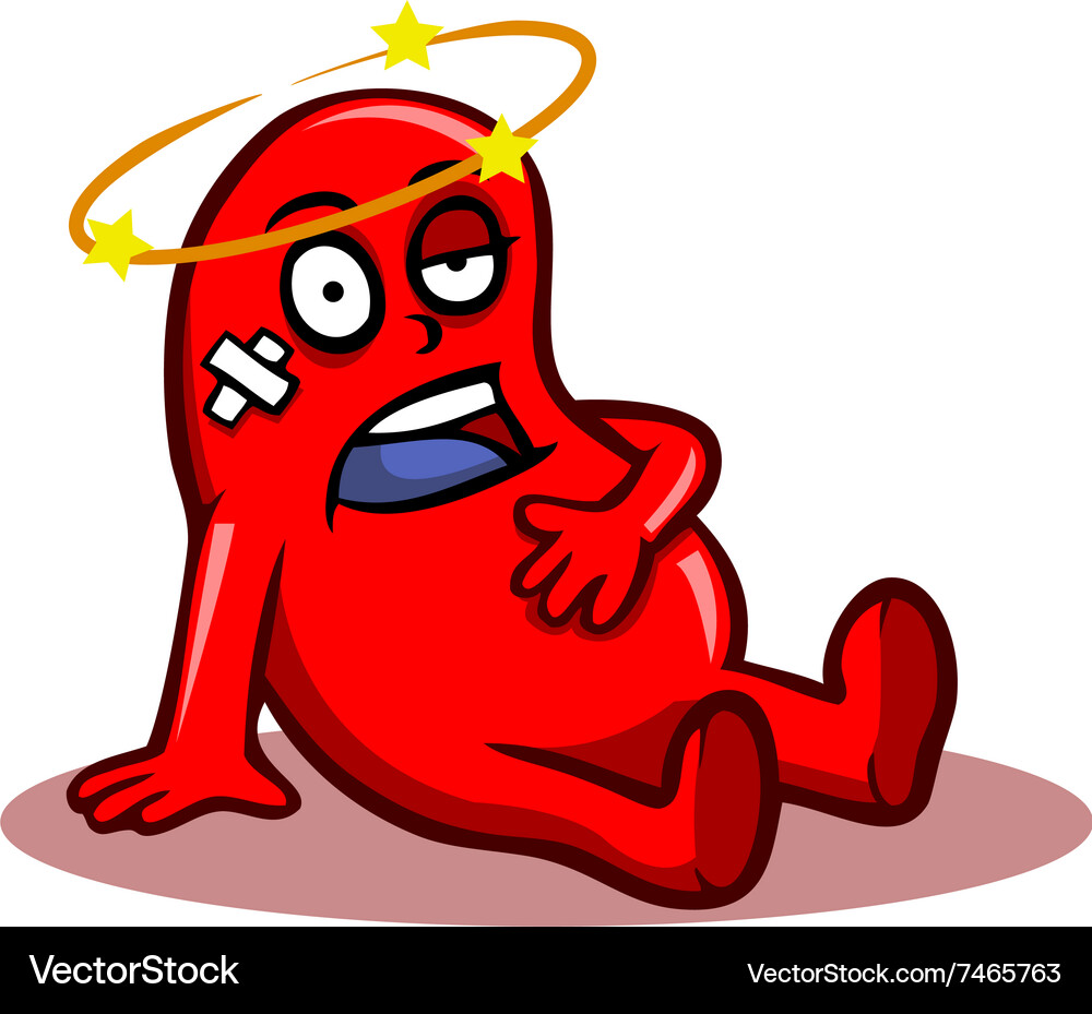 Sick Kidney Royalty Free Vector Image - VectorStock