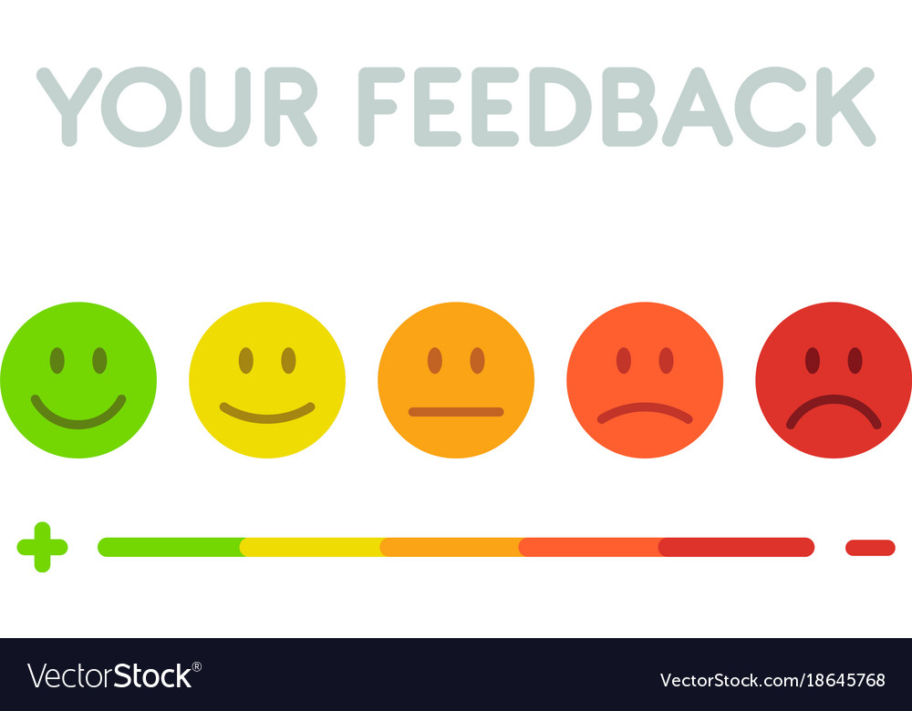 Set faces scale feedback - isolated Royalty Free Vector
