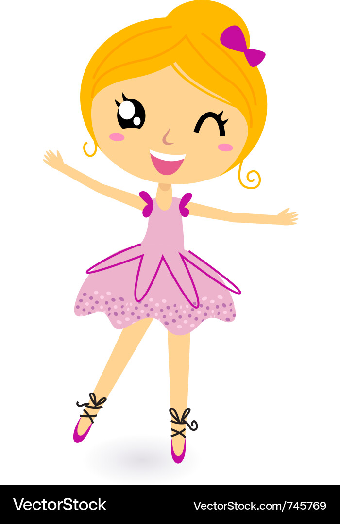 Cartoon ballerina Royalty Free Vector Image - VectorStock