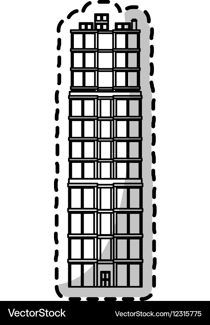 Isolated building tower design Royalty Free Vector Image