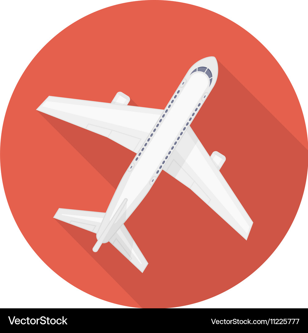 Airplane icon red Royalty Free Vector Image - VectorStock