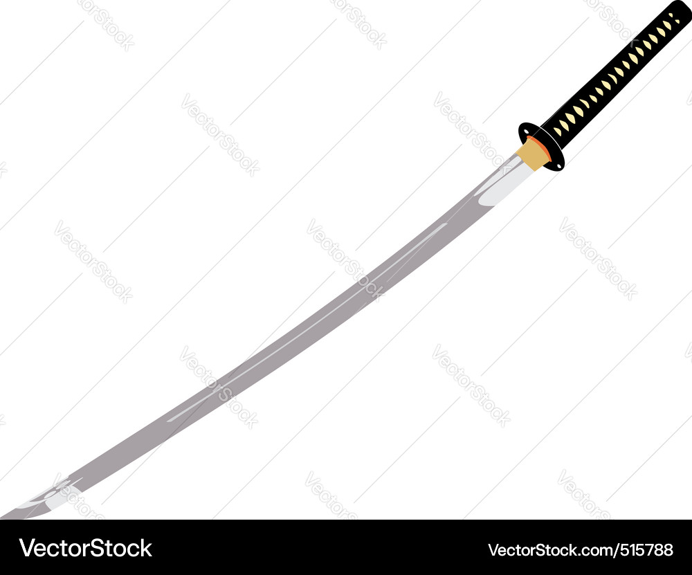 Katana sword Royalty Free Vector Image - VectorStock