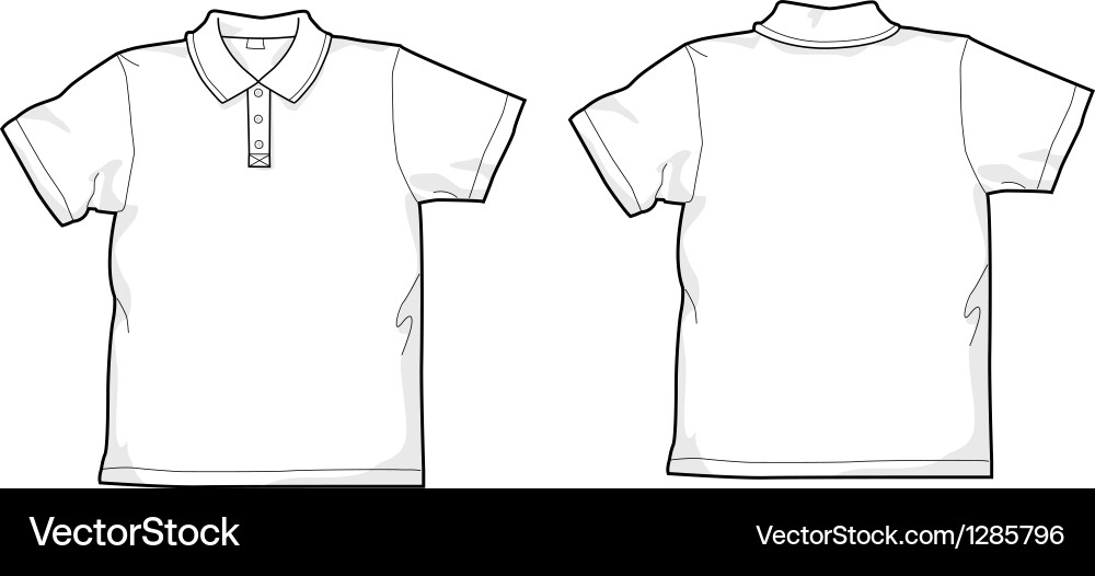 White polo-shirt Royalty Free Vector Image - VectorStock