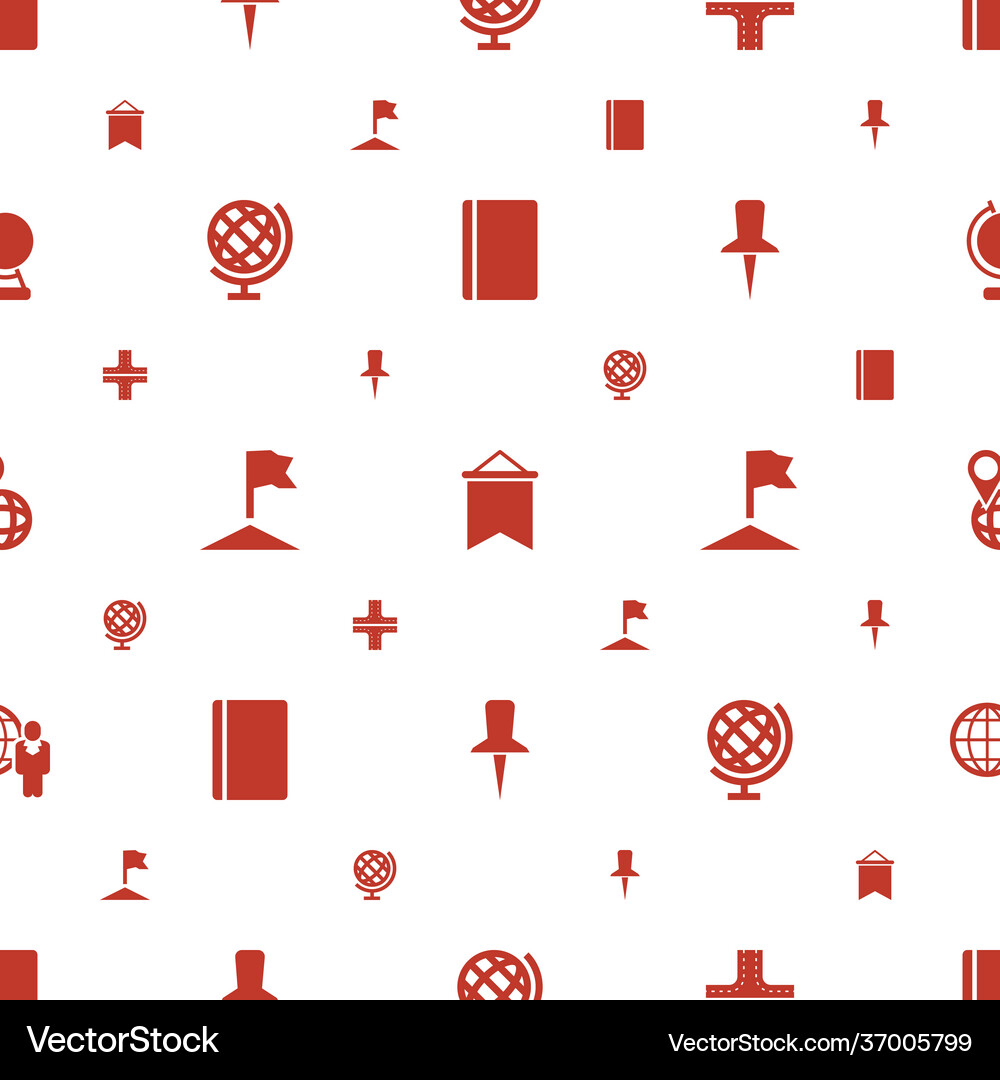 Map icons pattern seamless white background Vector Image