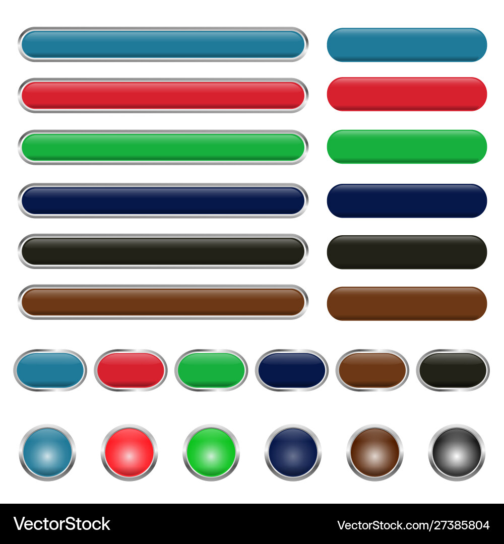 Blank web glossy buttons Royalty Free Vector Image