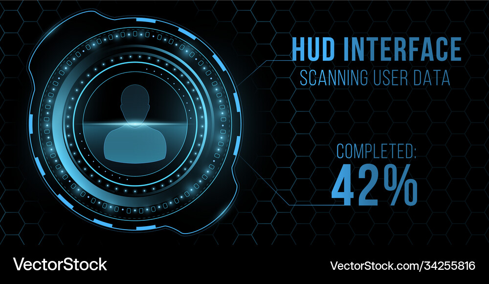 Modern futuristic user interface scanning human Vector Image