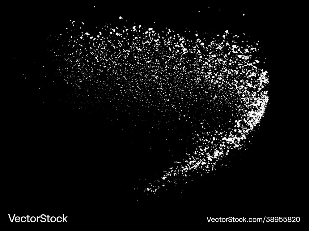 White splashes isolated on black background Vector Image