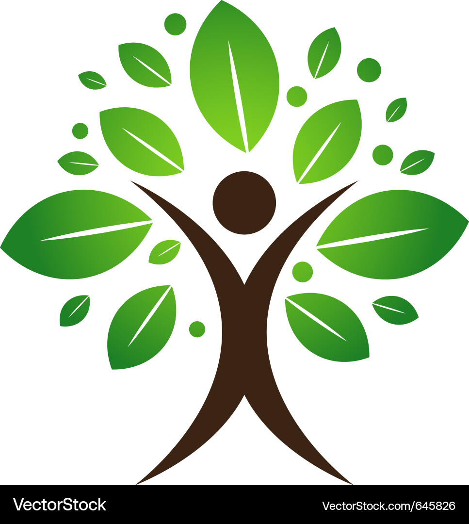 Human connection with nature Royalty Free Vector Image