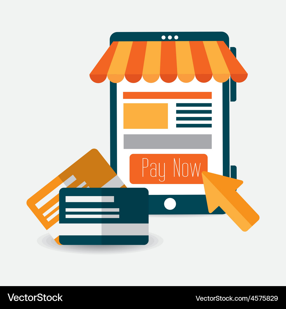 Online payments design Royalty Free Vector Image