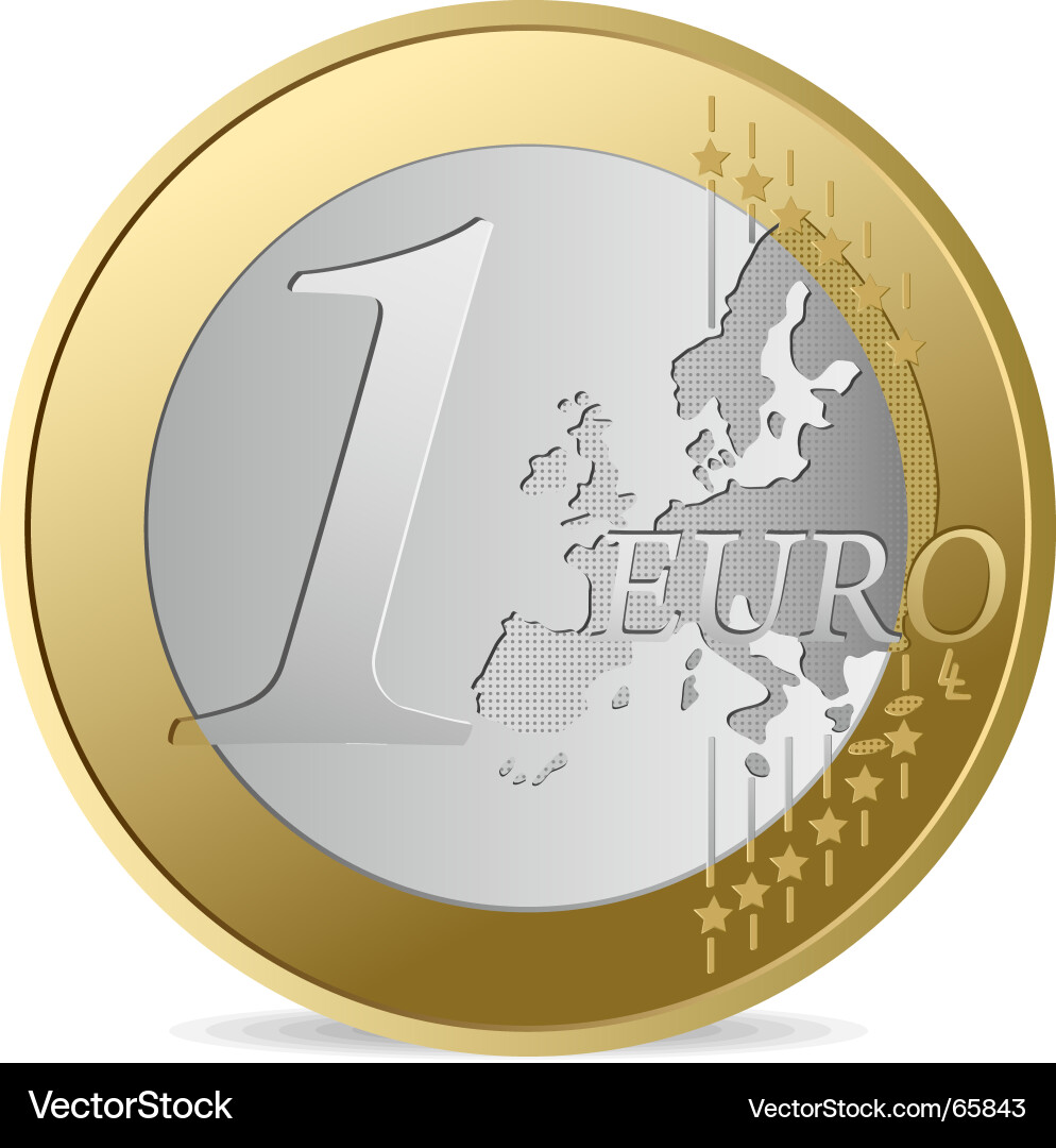 One euro Royalty Free Vector Image - VectorStock