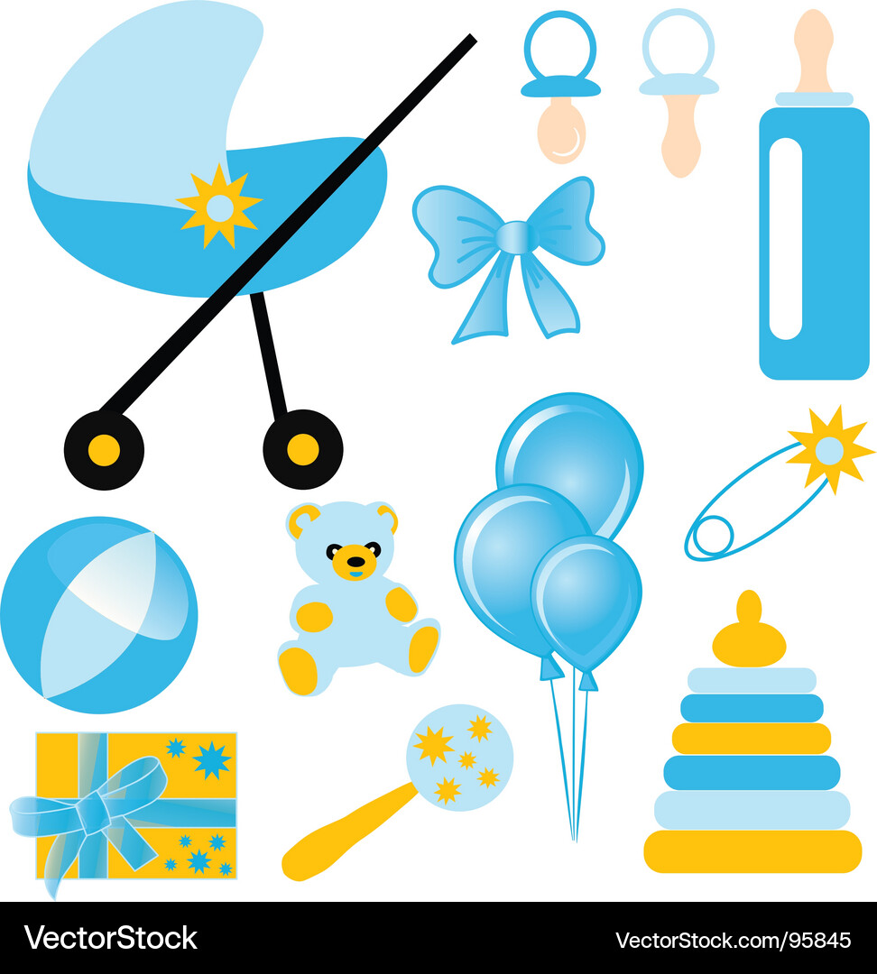Baby design elements Royalty Free Vector Image