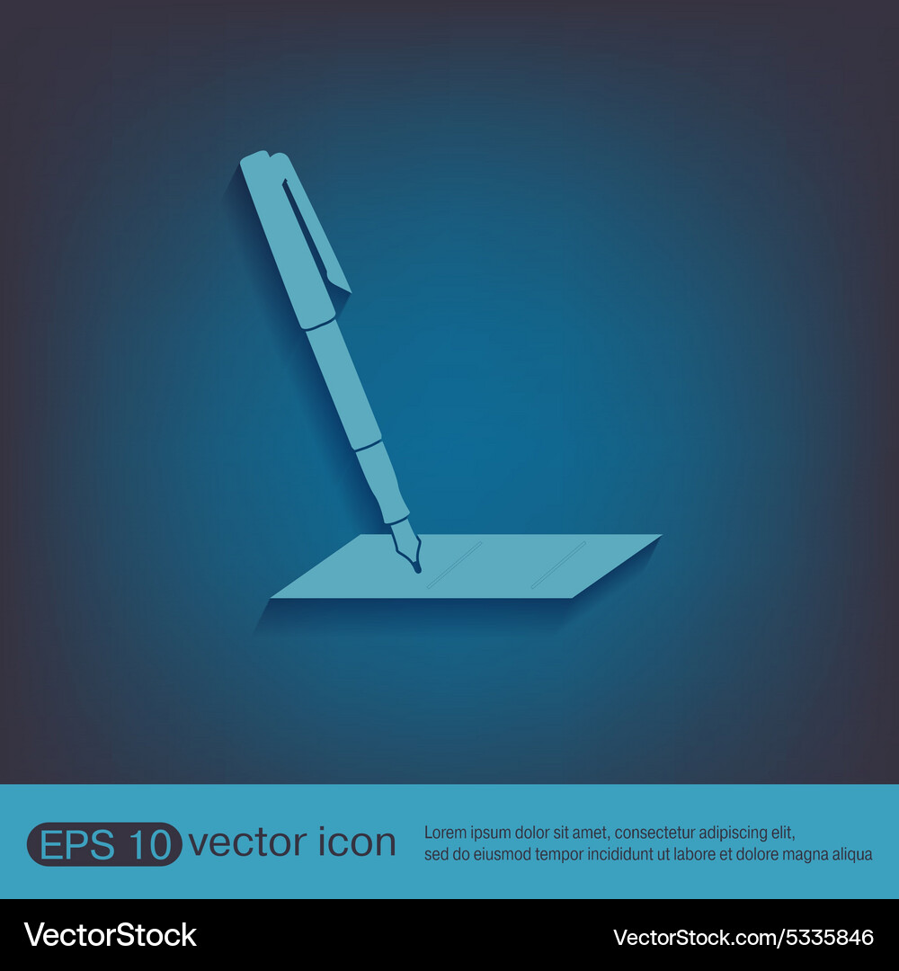 Pen or pencil writing on a sheet Royalty Free Vector Image