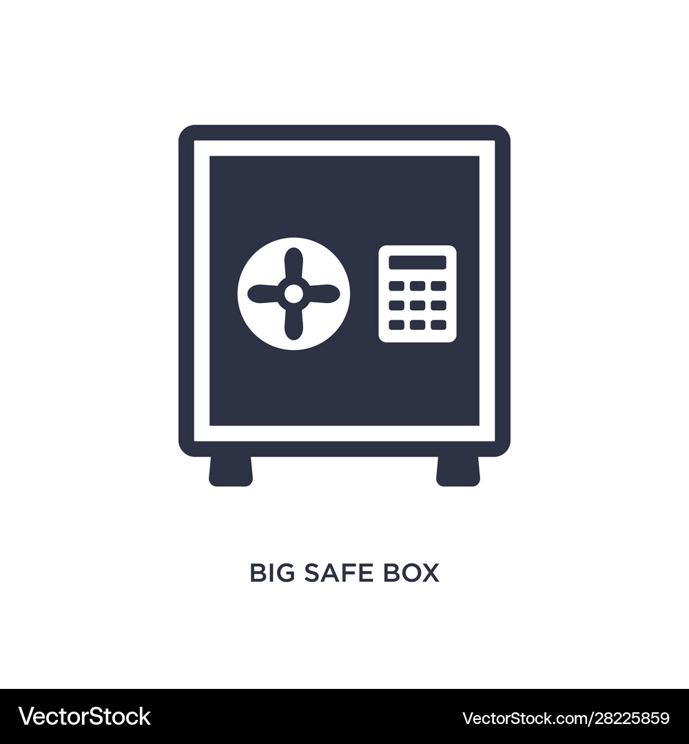 Big safe box icon on white background simple Vector Image