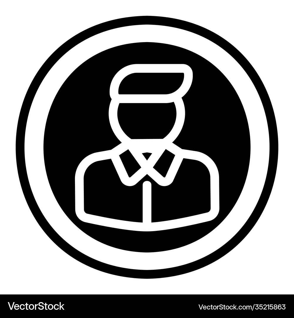 Account icon in solid style for any projects Vector Image